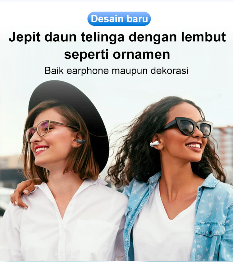 Garansi satu tahun-Baru Upgrade Kualitas Tinggi Klip Telinga Tulang Konduksi Headset Bluetooth ...